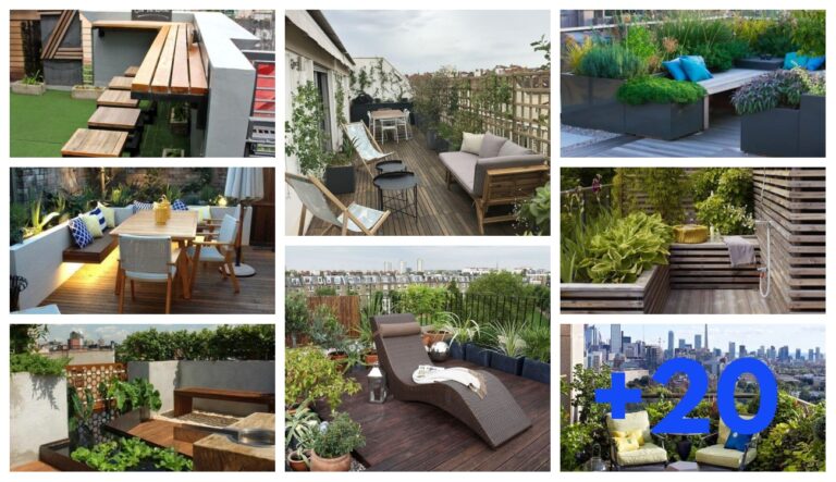 20 terrazas geniales construidas en el techo o azotea de la casa ...